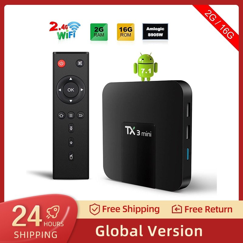 TVBOX TX3 MINI s905w tx3 2gb+ 16g HD/4K - MBR PLAY - IPTV E P2P
